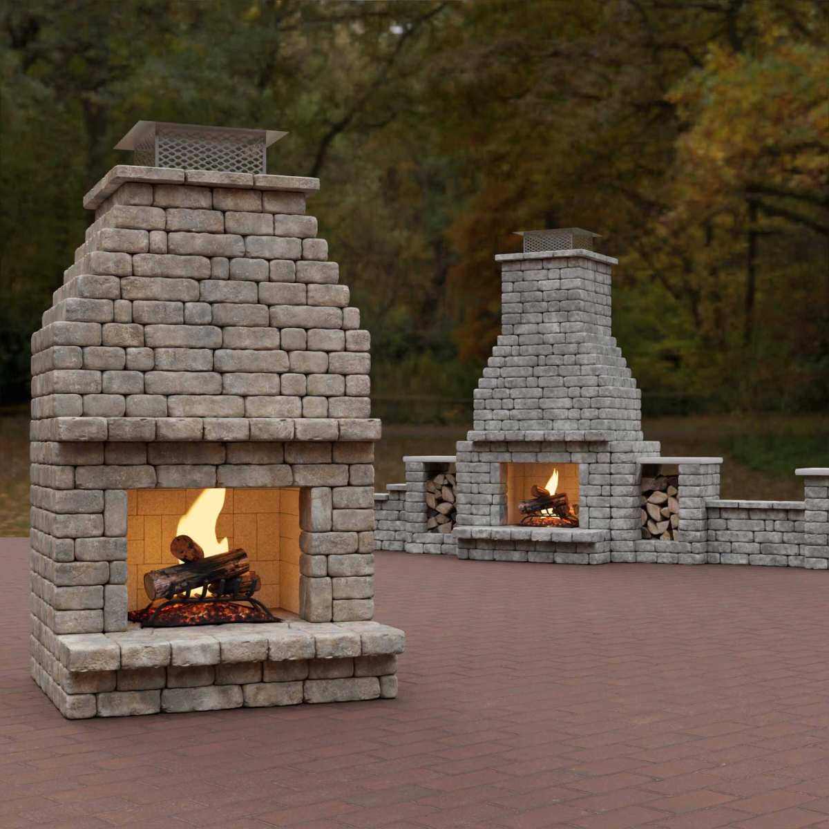 DIY Outdoor Fireplace Kits | Solid Stone Masonry Systems