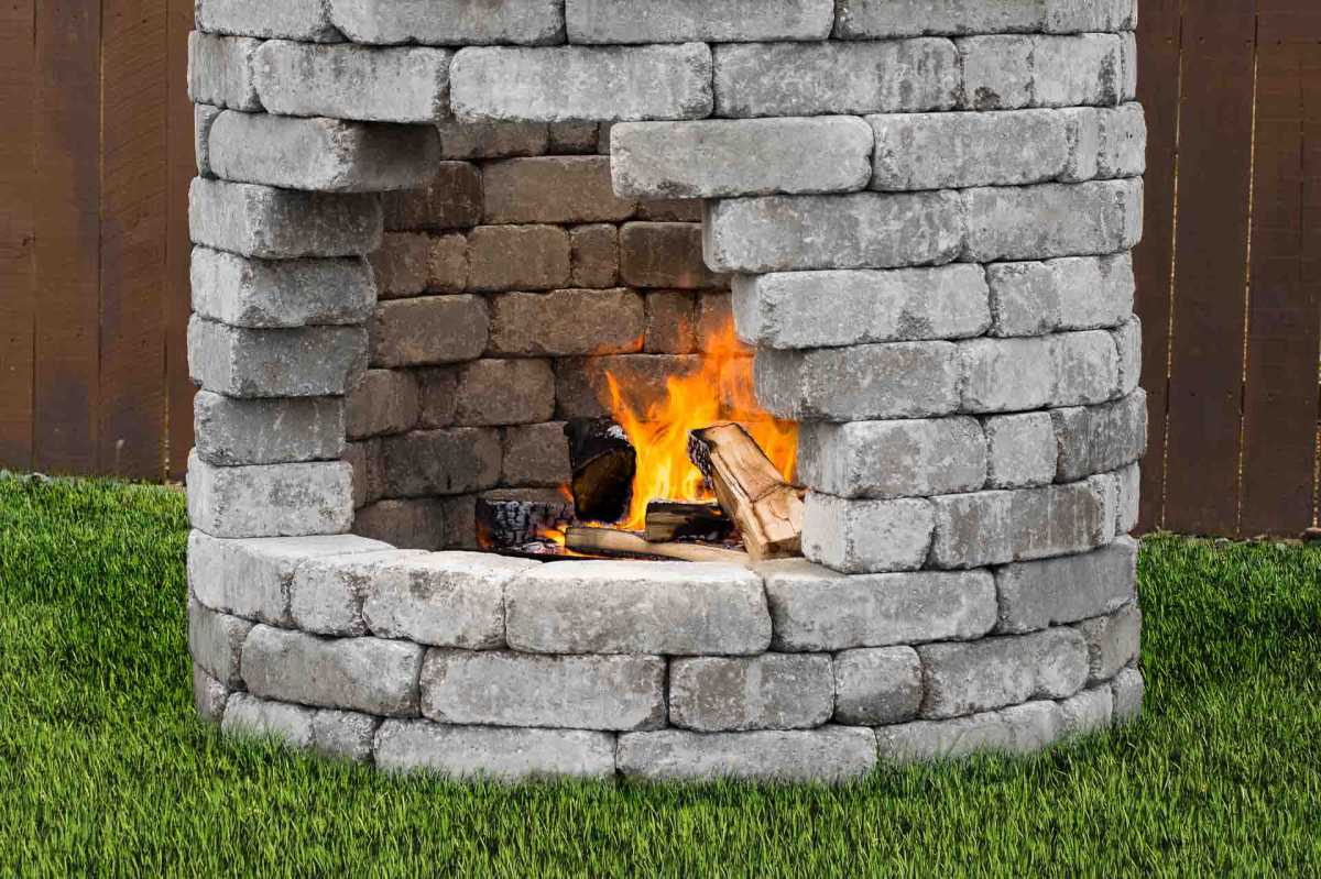 7 foot Tall Fire Tower Firepit is the center of the party