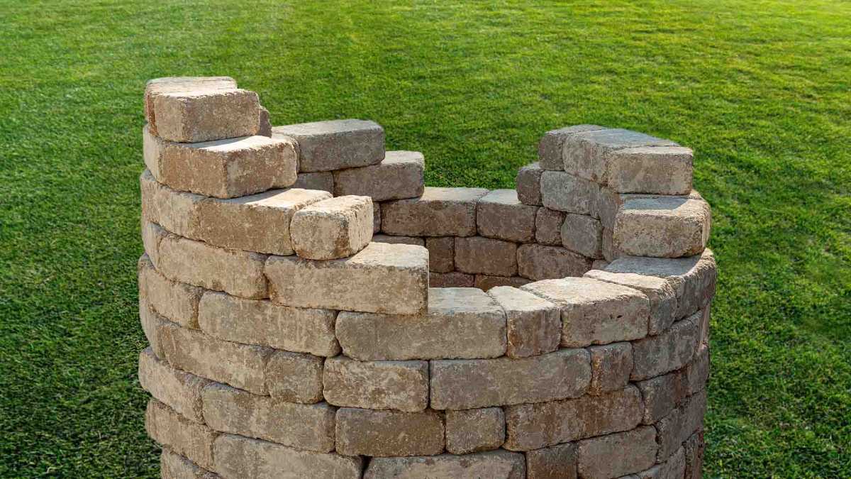 Large Tall Fire Pit with Arched Opening for Outdoor Cooking