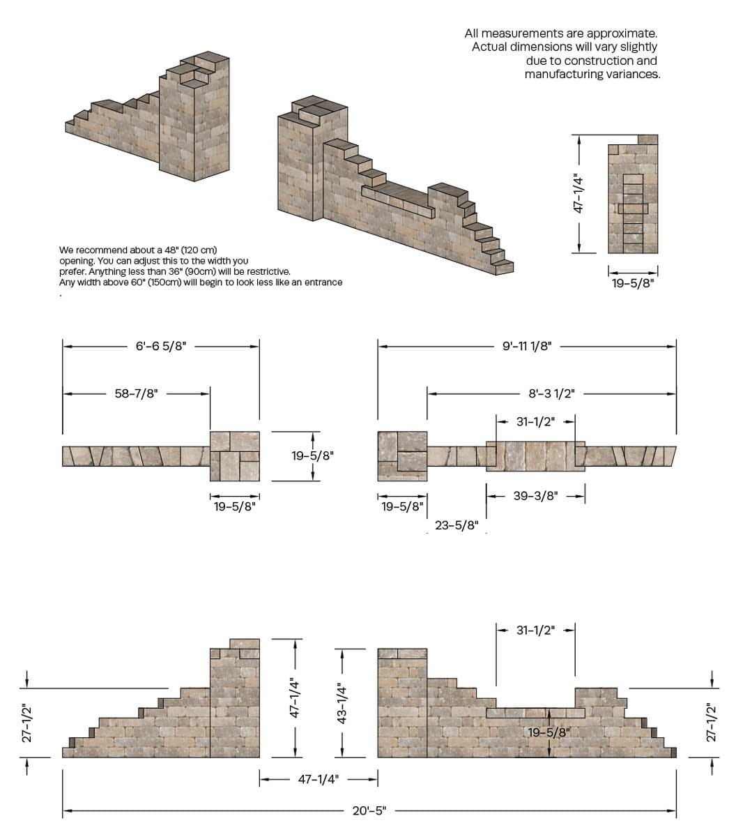 Entrance Ruins Welcomes Guests to Your Garden Folly Space