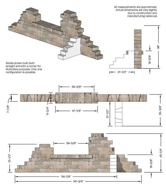 Configurable Seat Wall Nook for Your Garden Folly