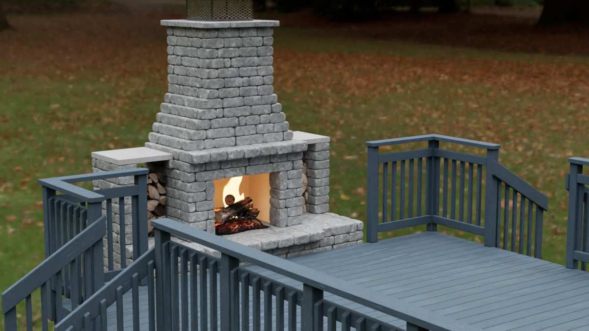 Bellrise Elevated Fireplace for Decks