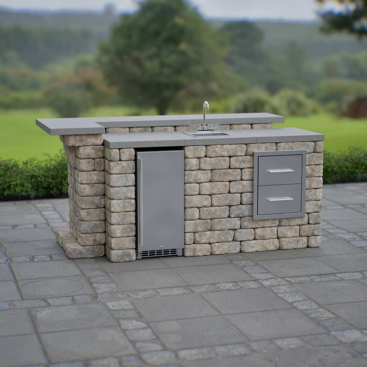 Unity L Corner Bar Module | Modular Outdoor Kitchen