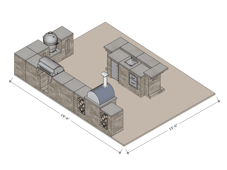 "Master Chef" Fully Loaded Outdoor Kitchen & Bar
